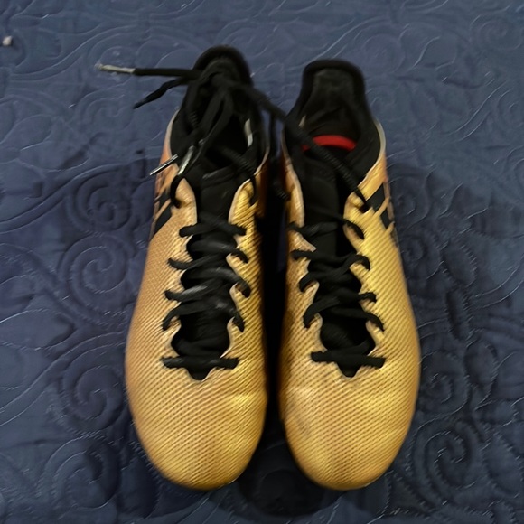adidas | Shoes | Adidas Tech Fit Gold Cleats Outdoor Good Condition No ...